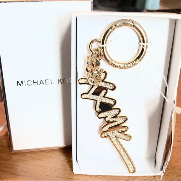 Michael Kors | Accessories | Authentic Mk Gold Tone Xxmk Bag Charm ...